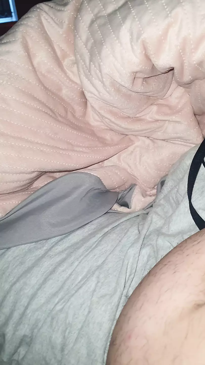Styvmamma Glida Under Styvson Underkläder Röra Och Avrunkning Hans Kuk