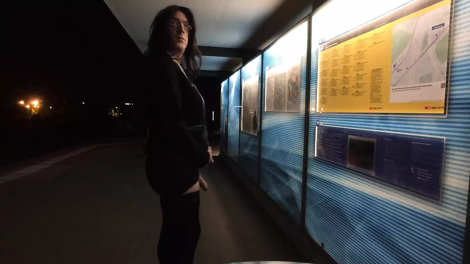 Exhibitionist Crossdresser Caught At Public Train Station Shemale