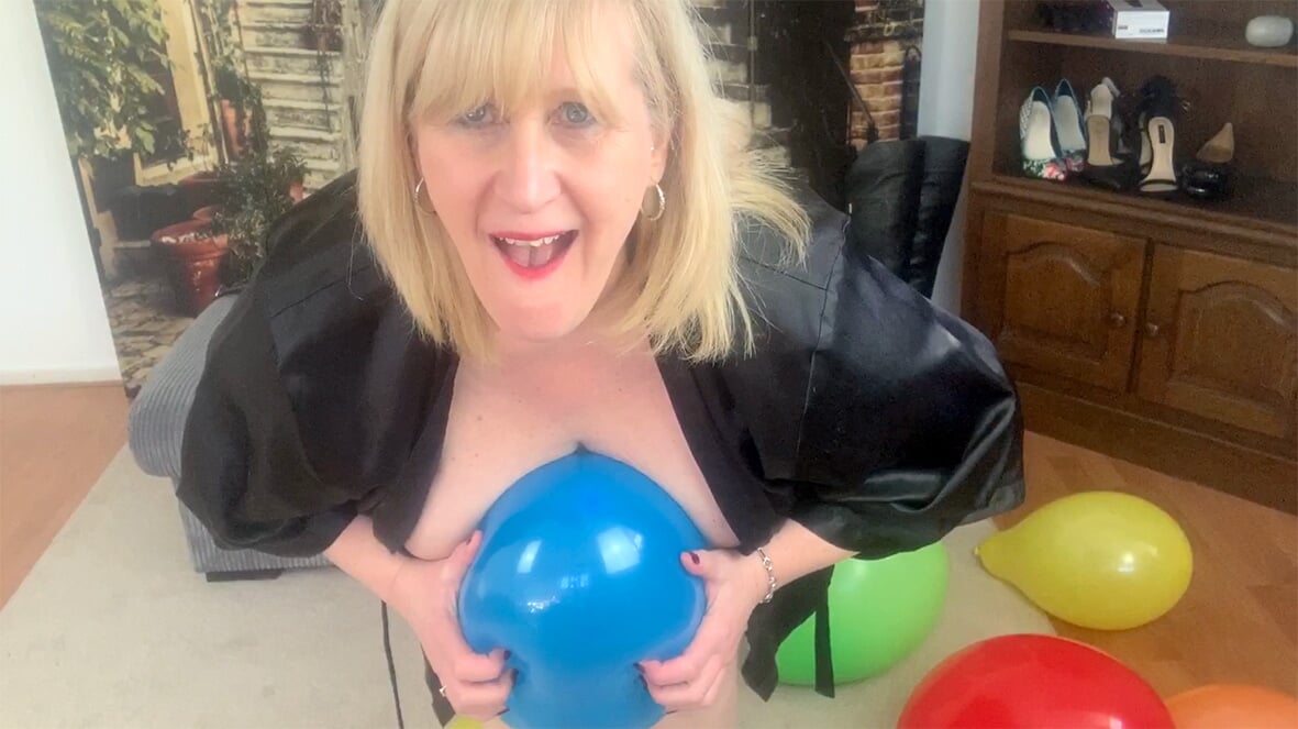 Balloon Fetish Big Tit Mature Balloon Blowing And Popping British Porn 9514