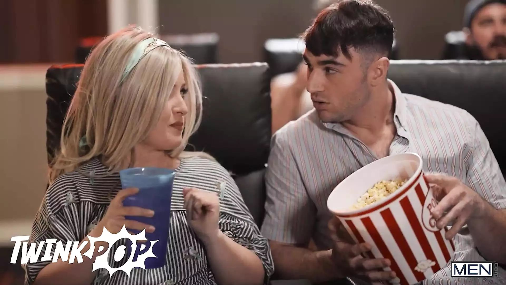 Unexpected Threesome In A Movie Theater With Dante Colle Michael Boston And Troye Dean Twinkpop