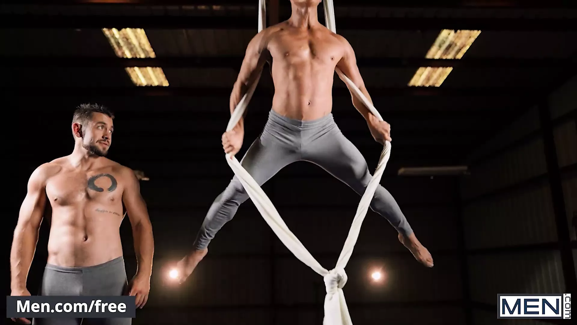 Dante Colle Fucks Dale Missionary While Dale Suspends In Midair With The Aerial Silks Men Gay