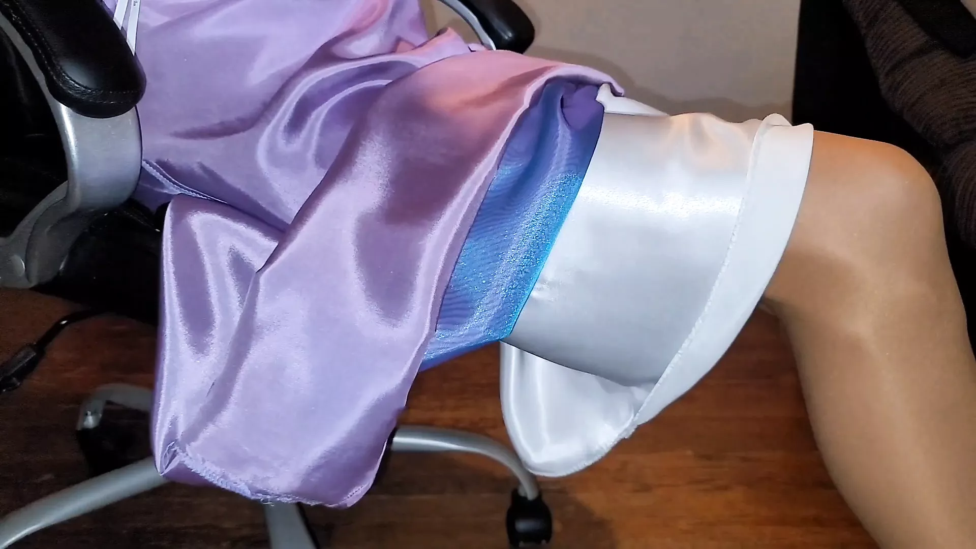 Satin Wedding Dress And Pink Satin Slip Shemale Lingerie Porn Feat 5513