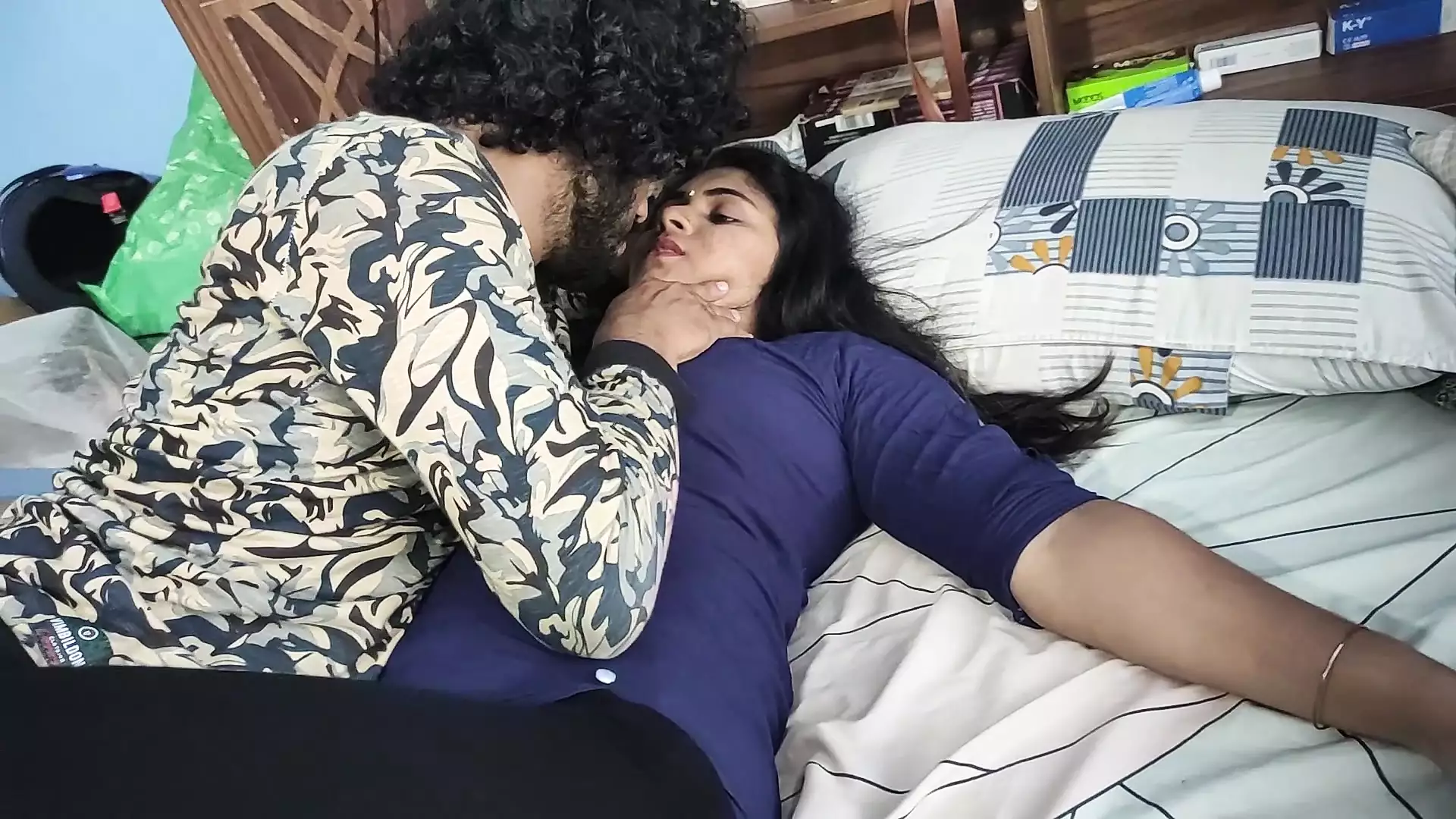 Sharun Removing Vaishnays Shirt And Hot Boobs Press And Kiss On Boobs With Hot Romance Shirt