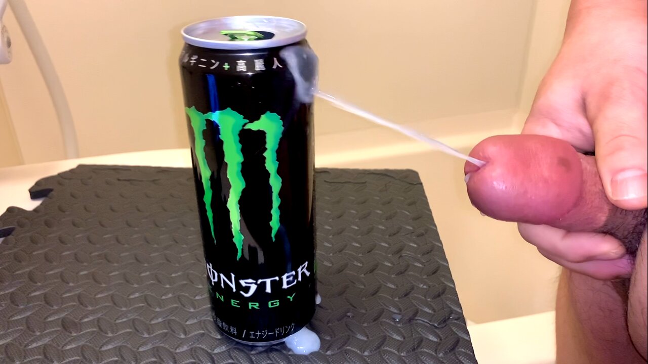 Small Penis Shooting A Load On An Empty Monster S Can Hard Cumshot