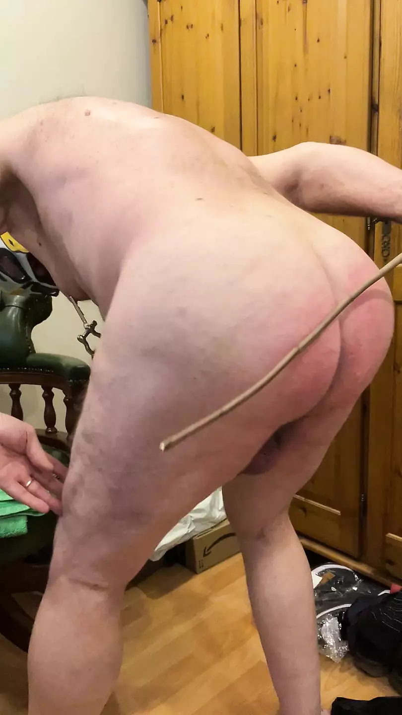 Caning My Ass And Sitting On Stinging Nettles Nipple Clamps And Heavy