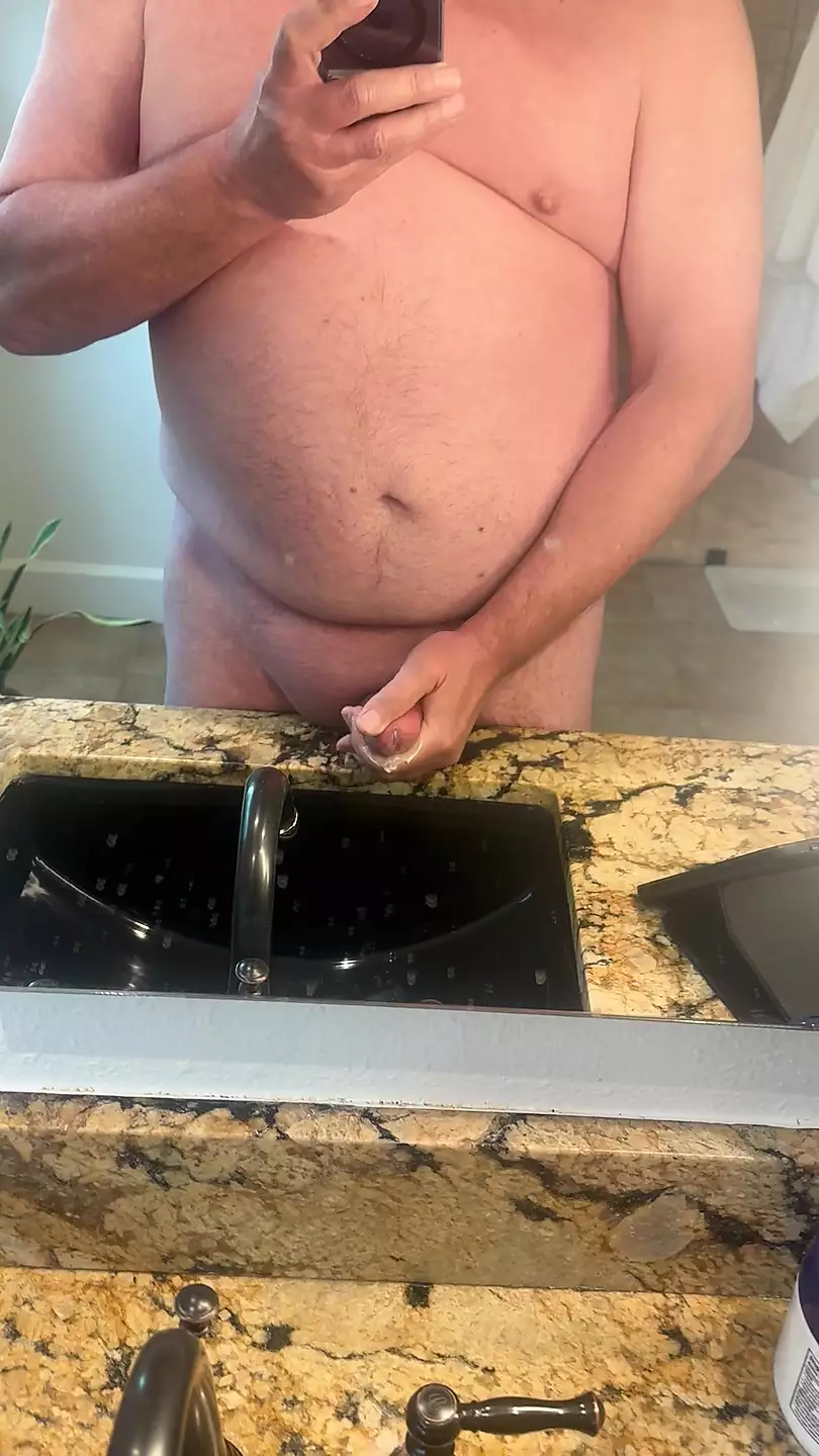 Jerking In A Restroom Gay Average Cock Masturbation Porn Feat
