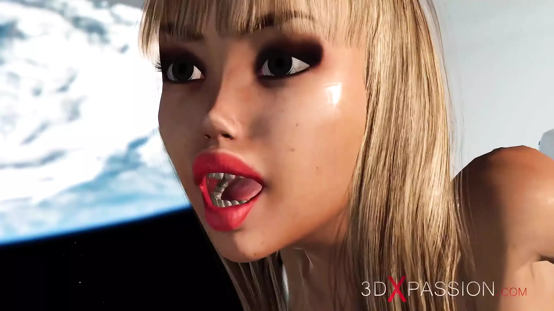 Earth Orbit Sci Fi Sex Android Plays With A Hot Young Blonde Shemale