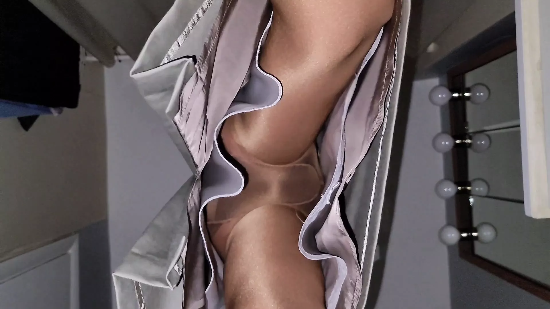 Satin Wedding Dress And Pink Satin Slip Shemale Lingerie Porn Feat 0089