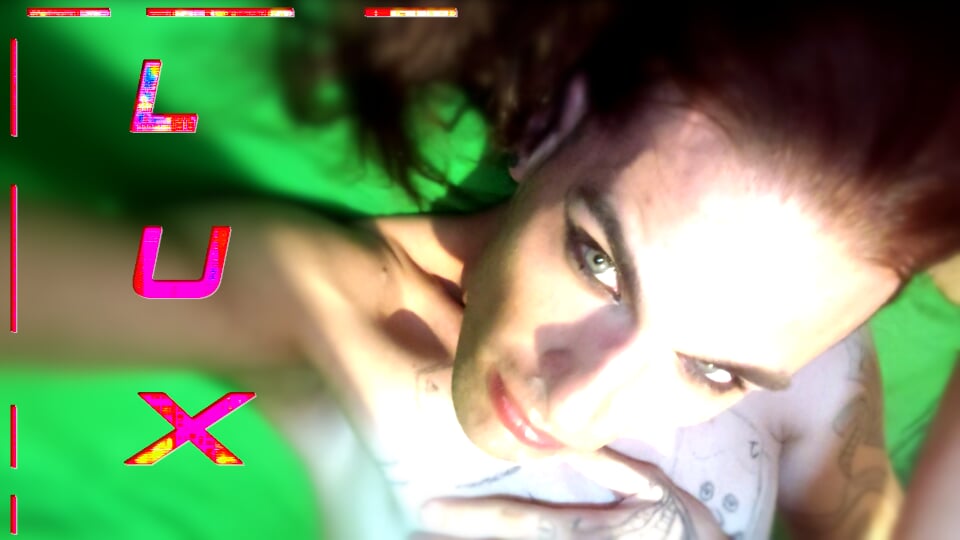 Flexible Goth Angel Shemale Trans Luna Lux with Big Curved Cock Self Swallowing Her Own Cum with ...