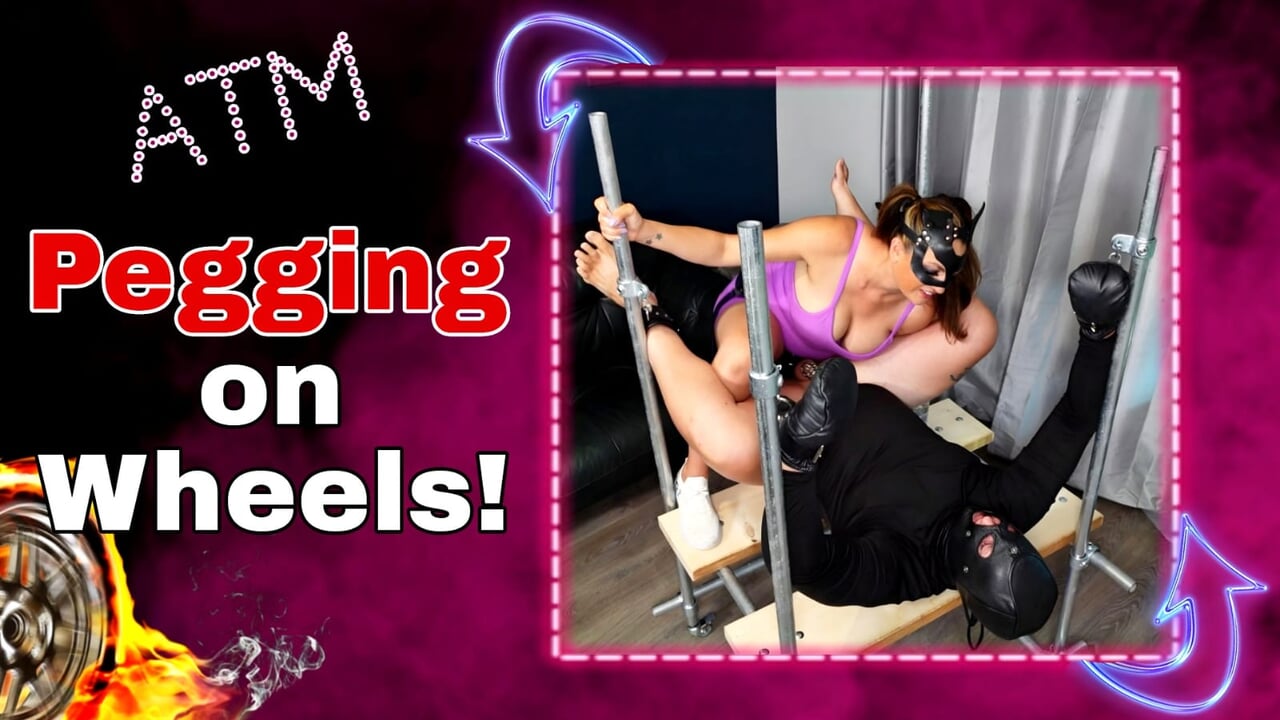 Pegging On Wheels Femdom Anal Bondage Ass To Mouth Strap On Female Domination Real Homemade